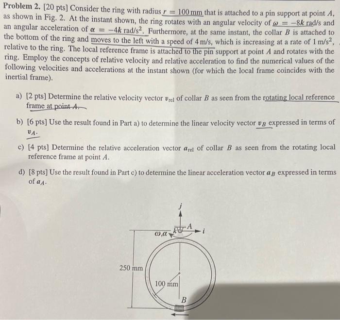 Problem 2. [20 pts] Consider the ring with radius | Chegg.com