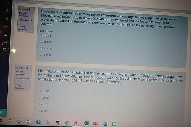 Solved Gun Wat yet Flat-plate slab constricted ol many | Chegg.com