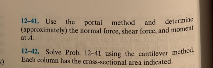 Solved 12–41. Use the portal method and determine | Chegg.com