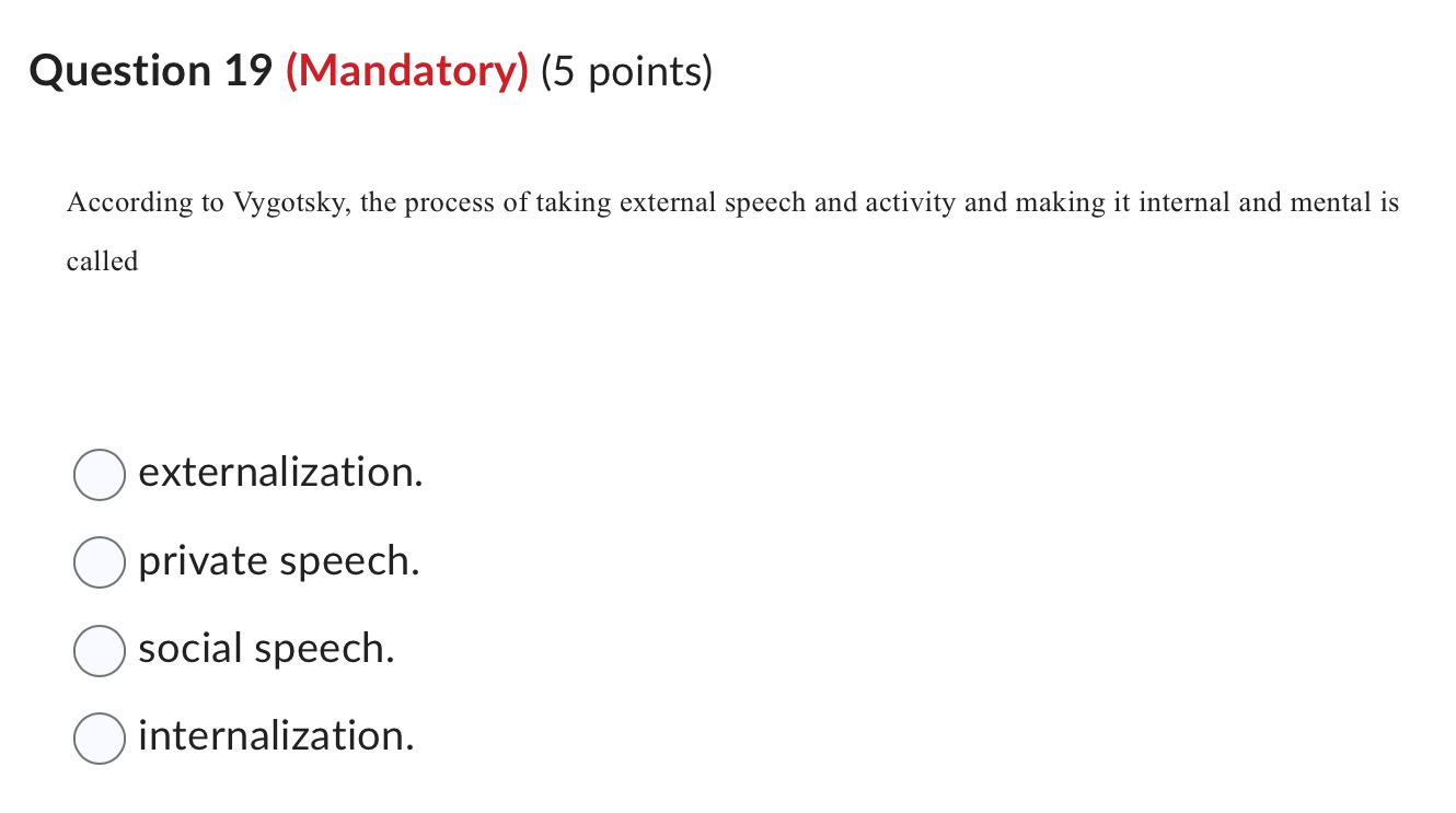 High Quality SOLUTION Question 19 (Mandatory) (5 ﻿points)According to | Chegg.com