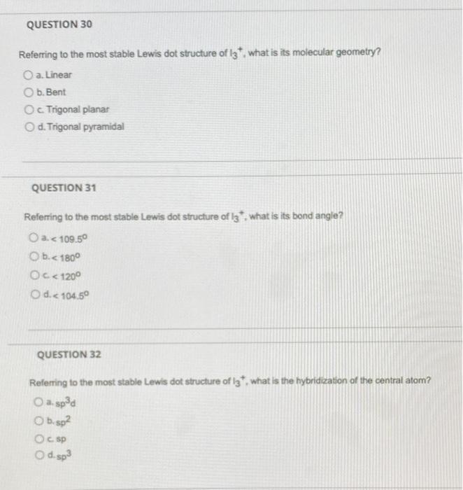 Solved Referring to the most stable Lewis dot structure of | Chegg.com