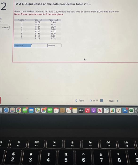 Solved PA 2-5 (Algo) Based on the data provided in Table | Chegg.com