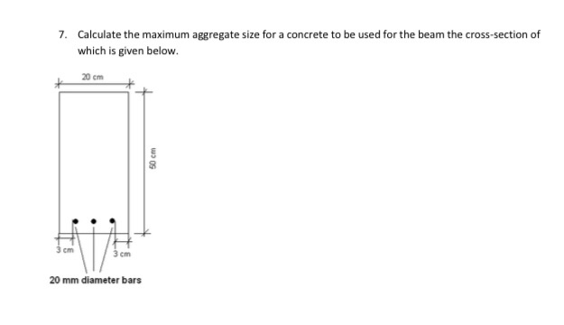 Solved 7. Calculate the maximum aggregate size for a | Chegg.com