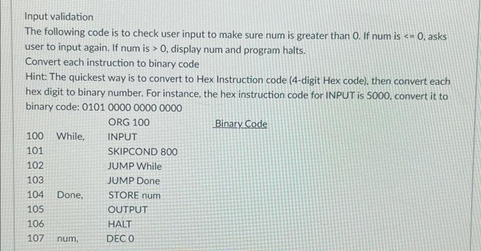 Solved Input validation The following code is to check user | Chegg.com