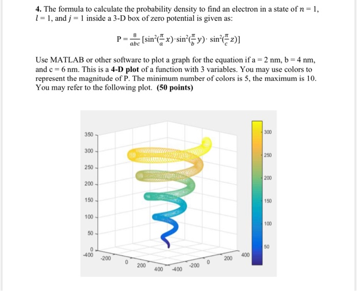 Solved 4. The formula to calculate the probability density | Chegg.com