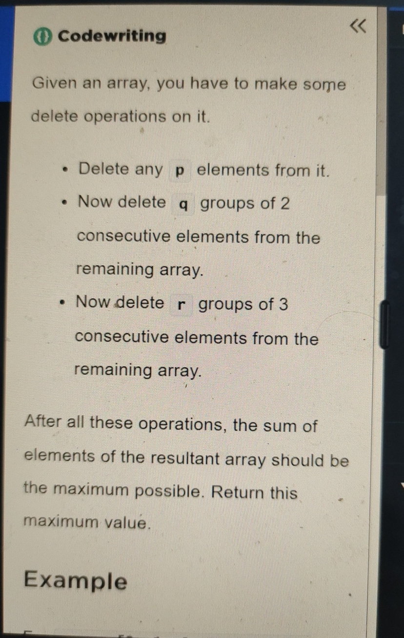 Solved CodewritingGiven an array, you have to make some | Chegg.com