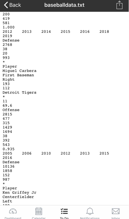 Solved Baseball Data Analysis Using Structures And Data | Chegg.com