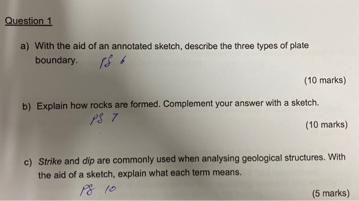 Solved Question 1 a) With the aid of an annotated sketch, | Chegg.com