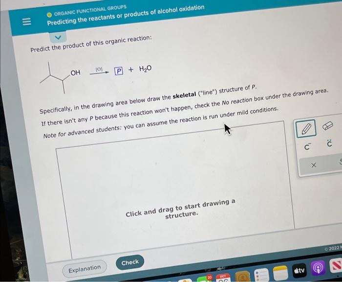 Solved Predict the product of this organic reaction: (O) | Chegg.com