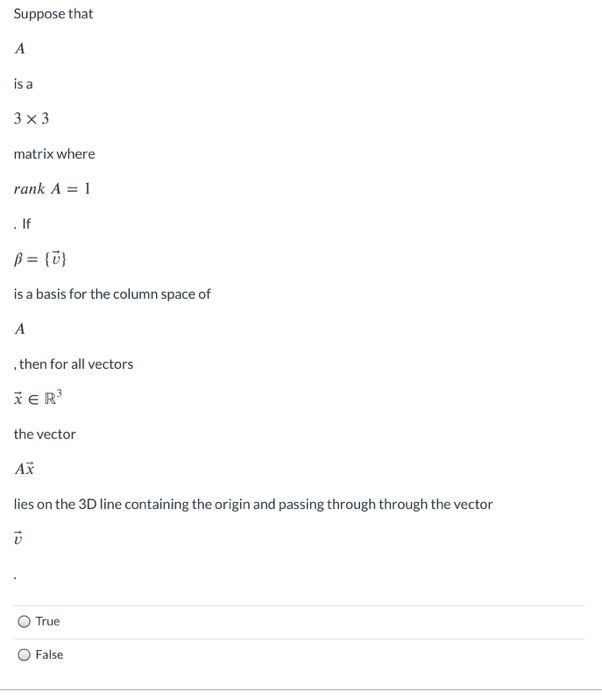 Solved There exists a 3x3 matrix A so that null A is a 3D | Chegg.com