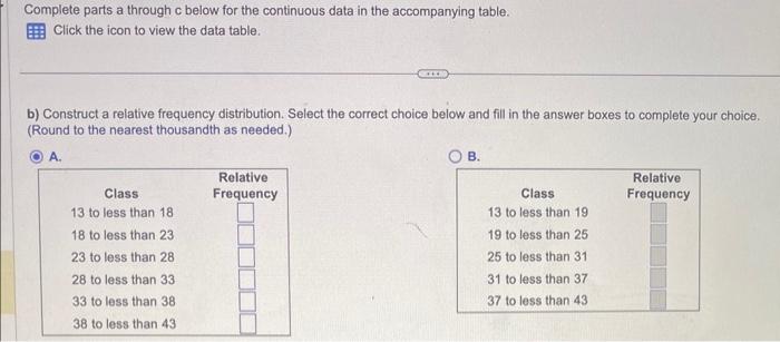 Solved Complete parts a through c below for the continuous | Chegg.com