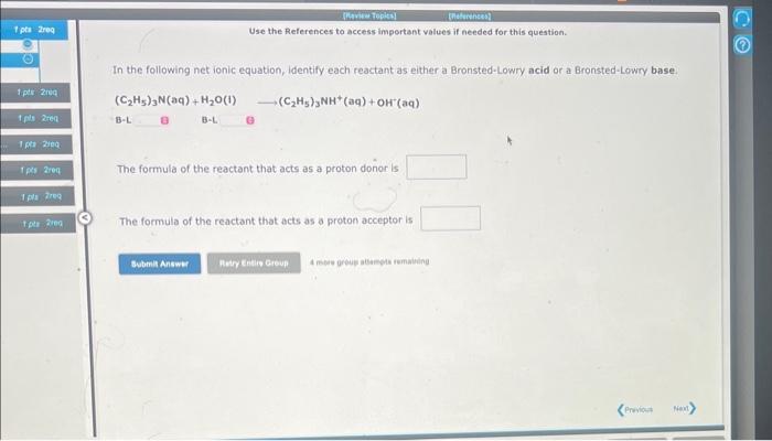 Solved In the following net ionic equation, identify each | Chegg.com