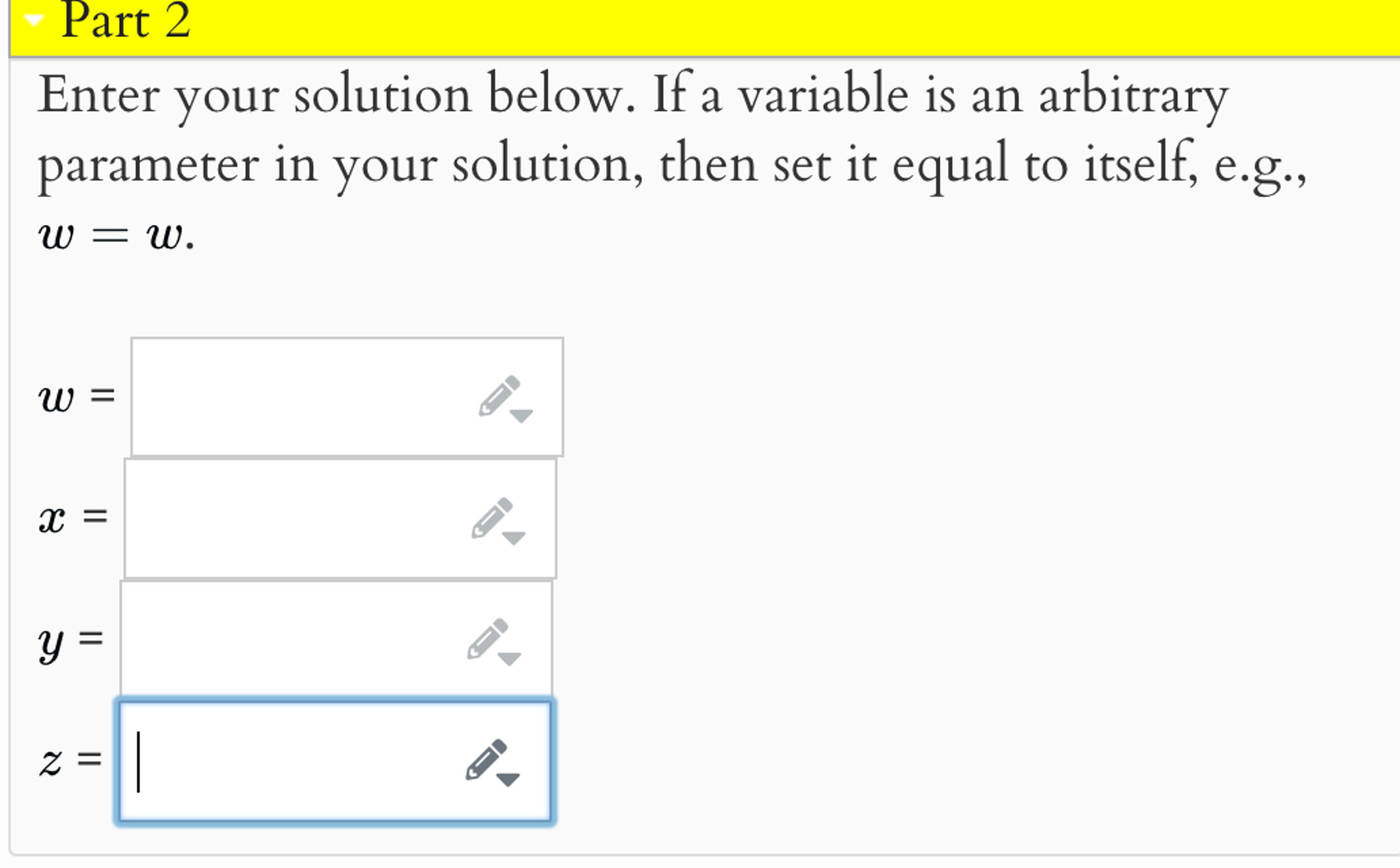 Solved Part 1Solve the following system of linear | Chegg.com