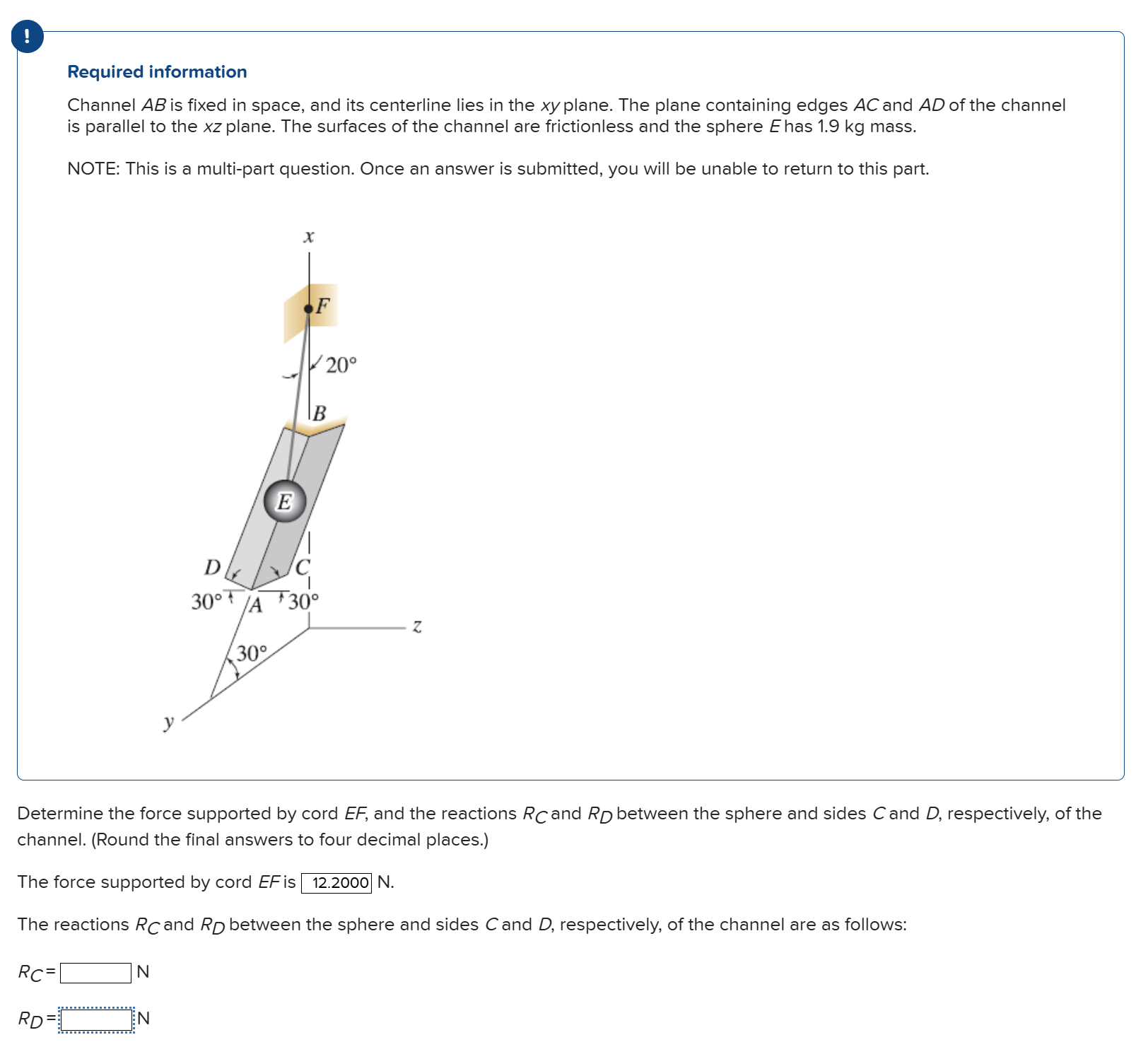 Solved Required informationChannel AB is ﻿fixed in ﻿space, | Chegg.com