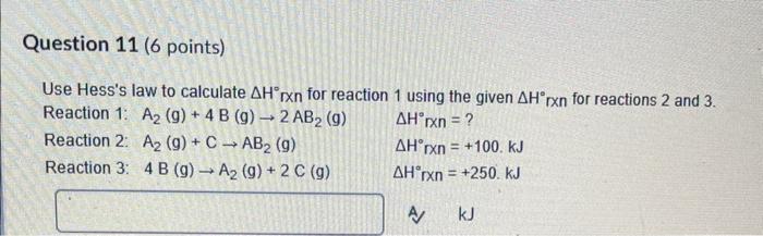 Solved Use Hess's law to calculate ΔH∘ rxn for reaction 1 | Chegg.com