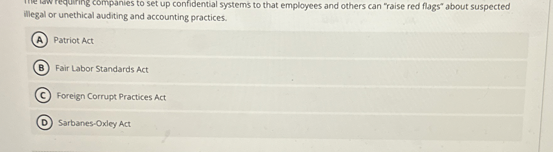 Solved illegal or unethical auditing and accounting | Chegg.com