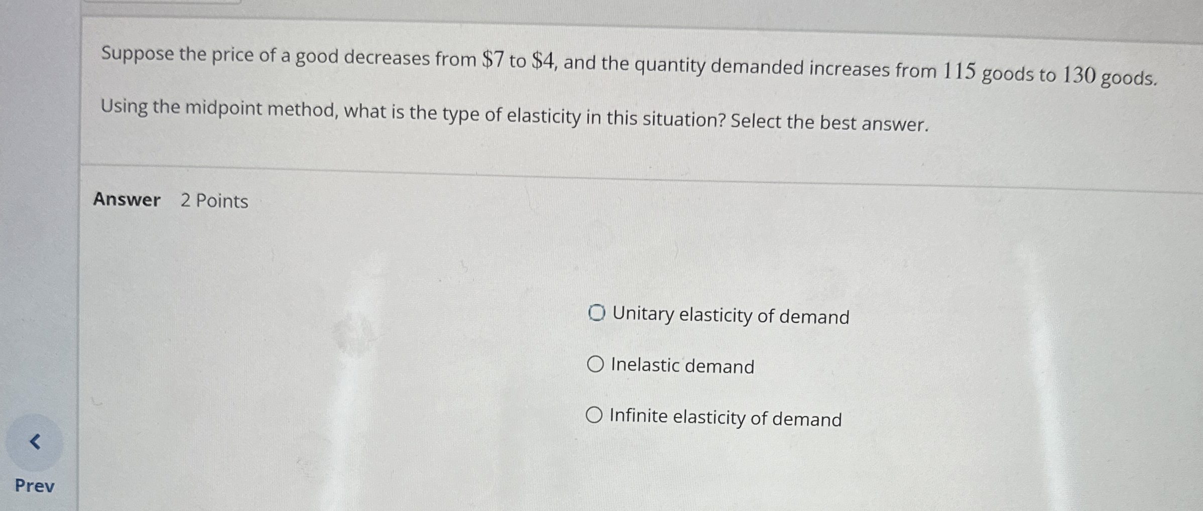 Solved Suppose the price of a good decreases from $7 ﻿to $4, | Chegg.com