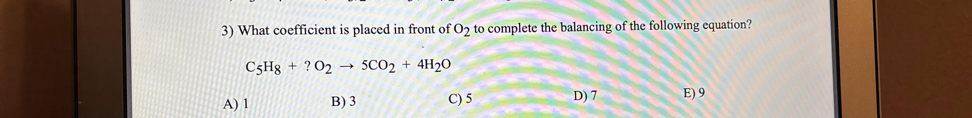 Solved What coefficient is placed in front of O2 ﻿to | Chegg.com