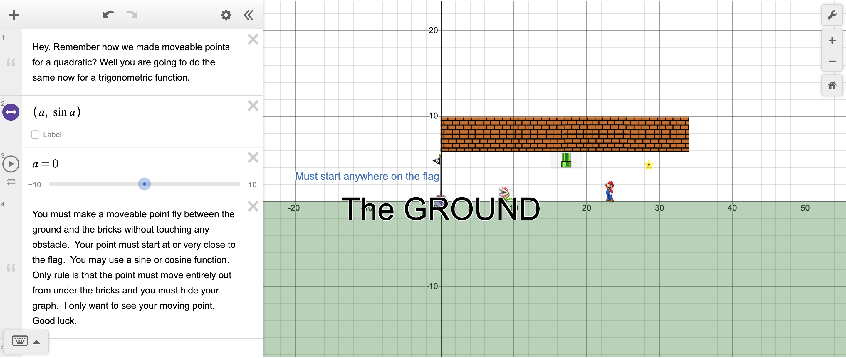 Solved Hey. Remember how we made moveable points for a | Chegg.com