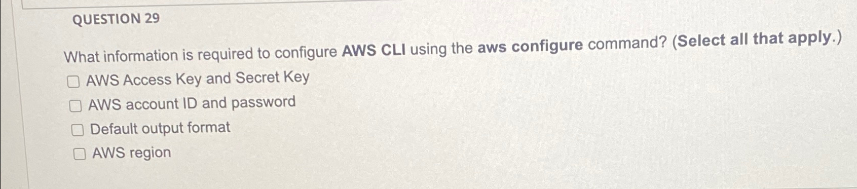 Solved QUESTION 29What information is required to configure | Chegg.com