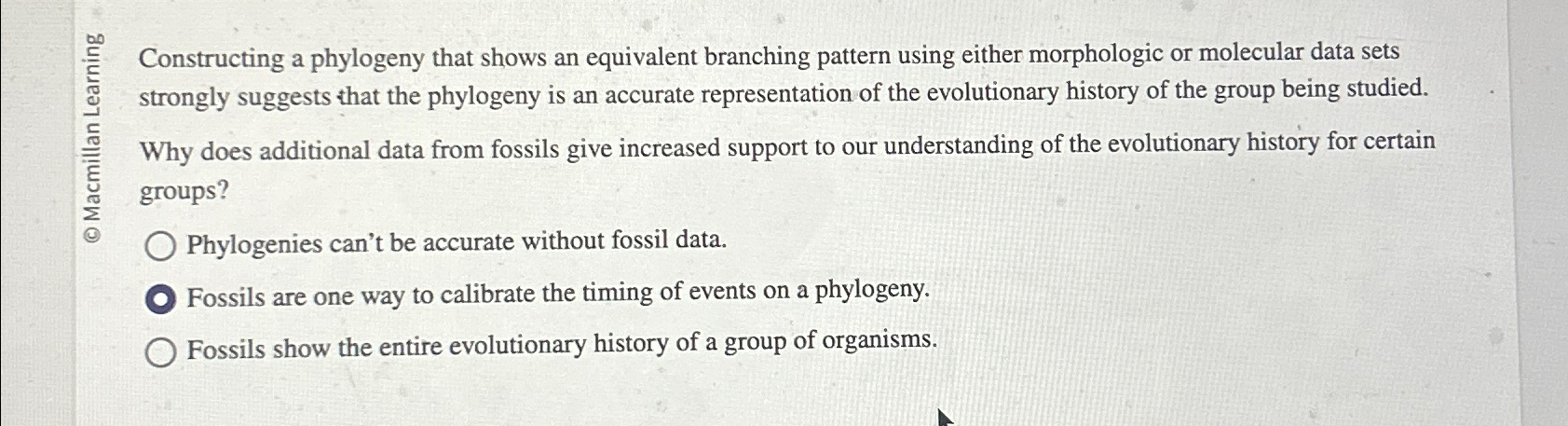 Solved Constructing a phylogeny that shows an equivalent | Chegg.com