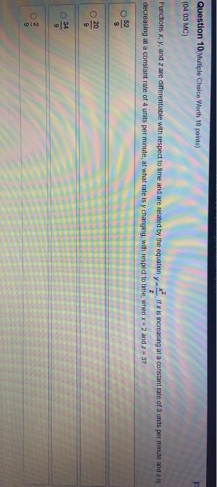Solved Question 10(Multiple Choice Worth 10 points) (04.03 | Chegg.com