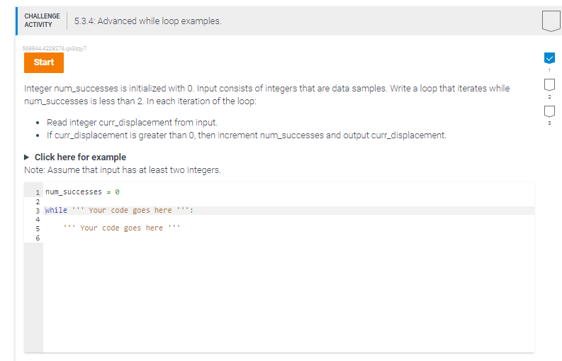 Solved 5.3.4: Advanced while loop examples.Integer | Chegg.com