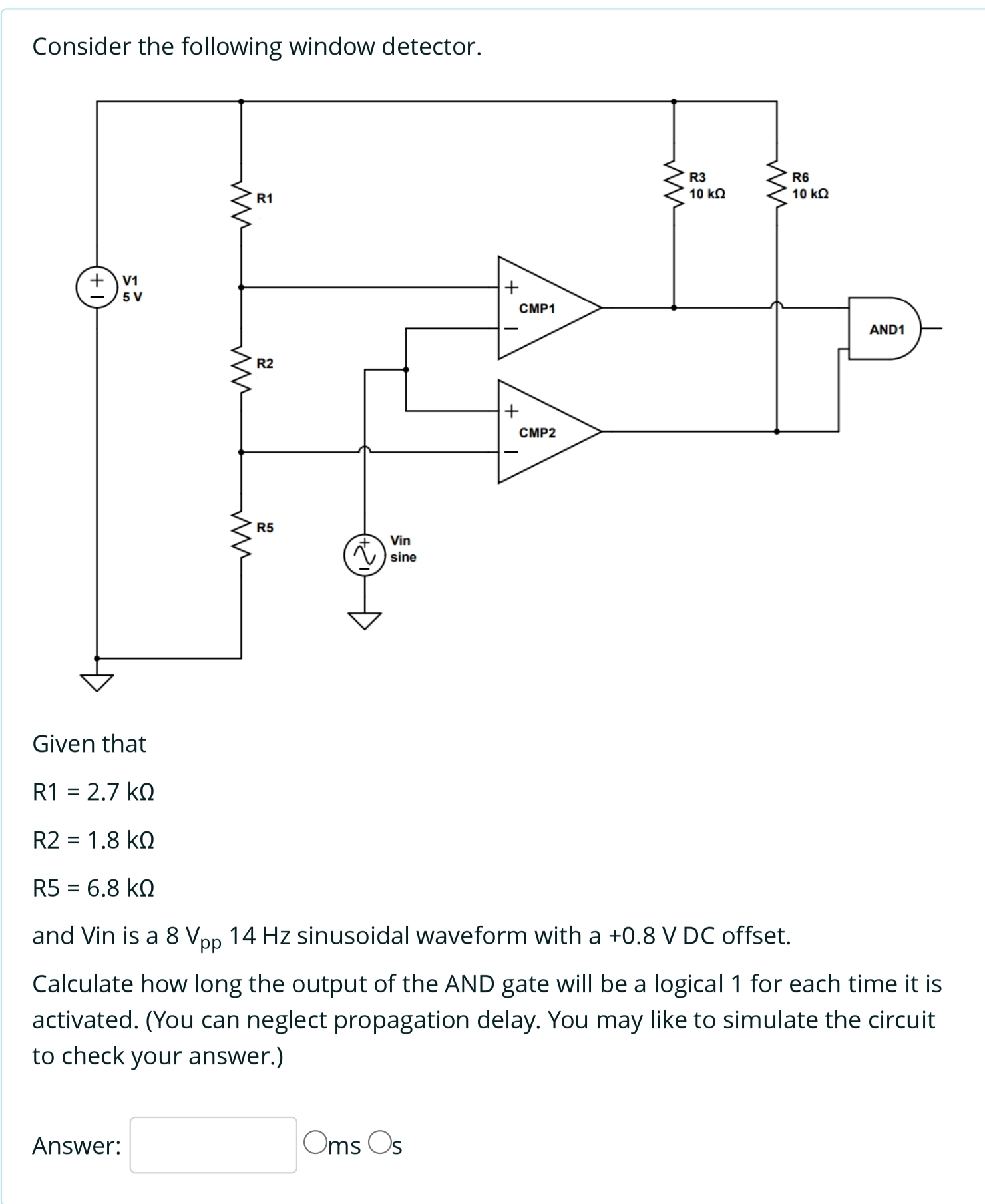 Solved Consider the following window detector.Given | Chegg.com