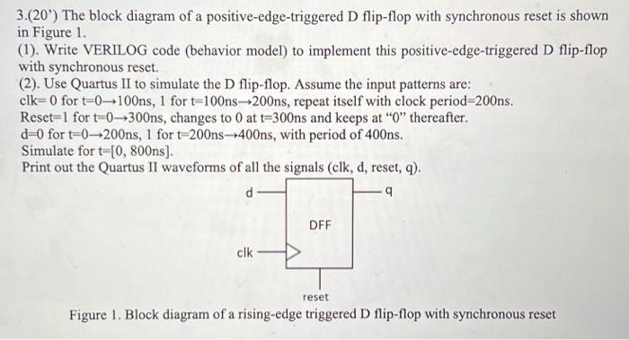 Solved 3.(20') The block diagram of a | Chegg.com