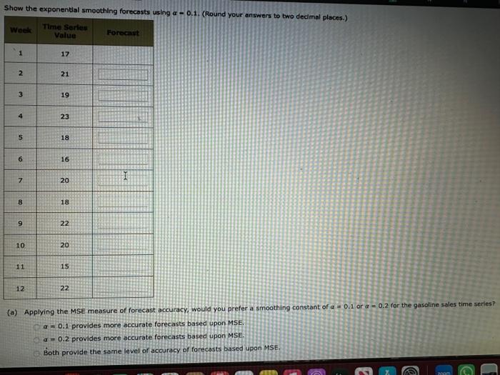 Solved These data show the number of gallons of gasolline | Chegg.com