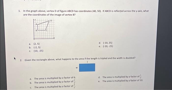 Solved In the graph above, vertex D of figure ABCD has | Chegg.com