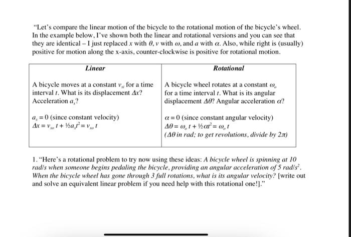 Solved (Rotational Kinematics) "When fixing other people's | Chegg.com