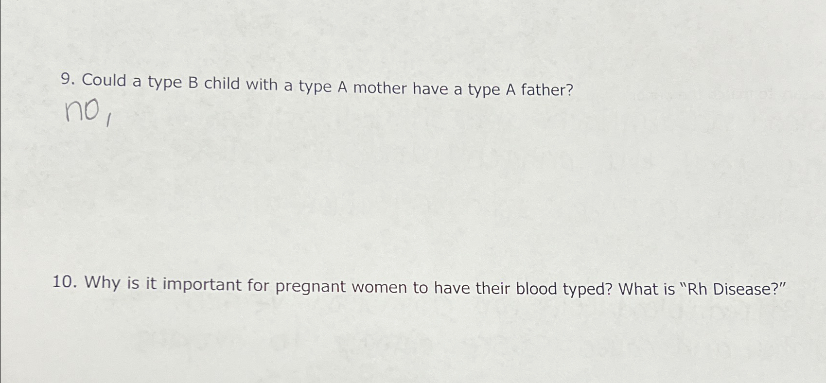Solved Could a type B child with a type A mother have a type | Chegg.com