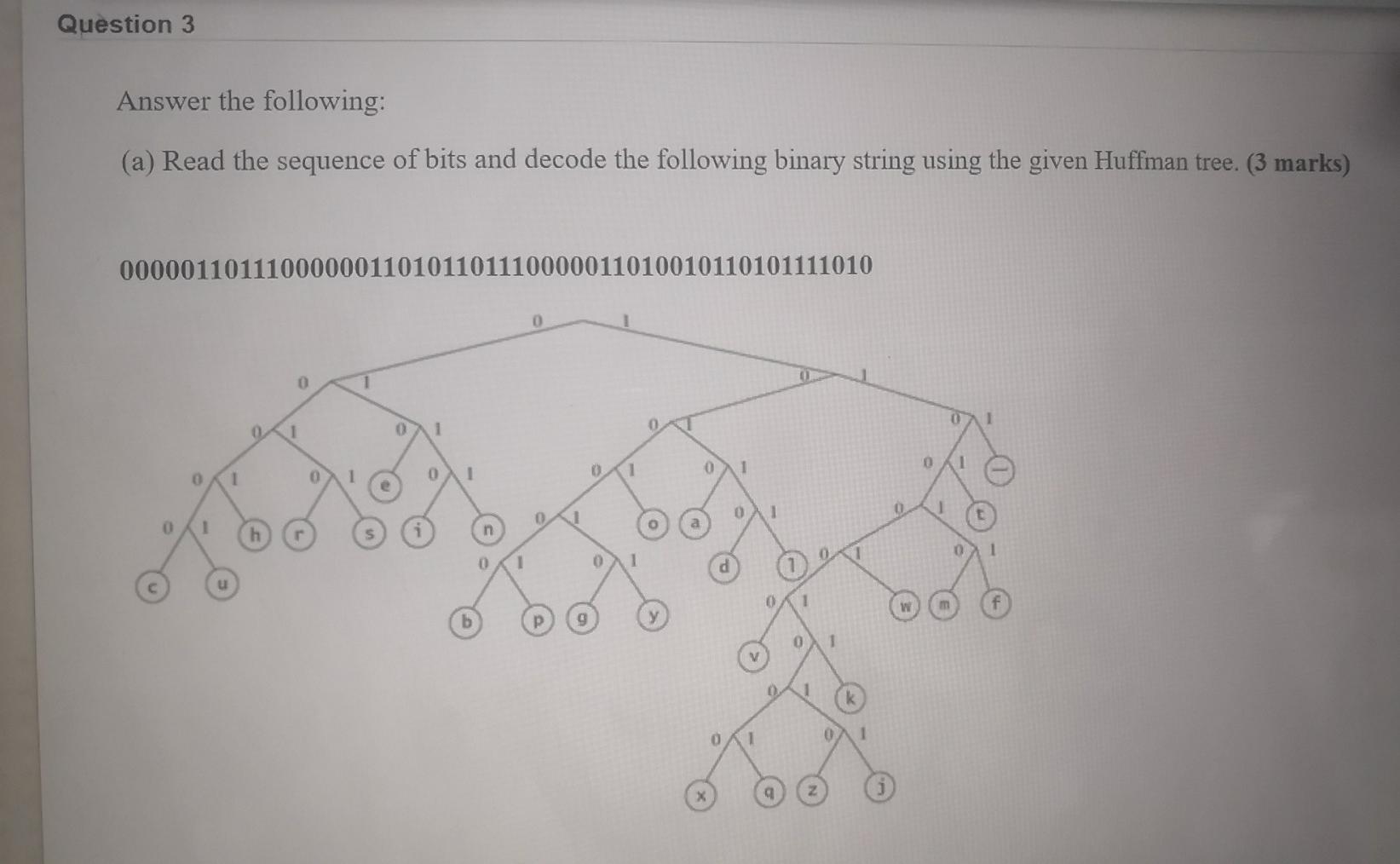 Solved Question 3 Answer The Following A Read The 