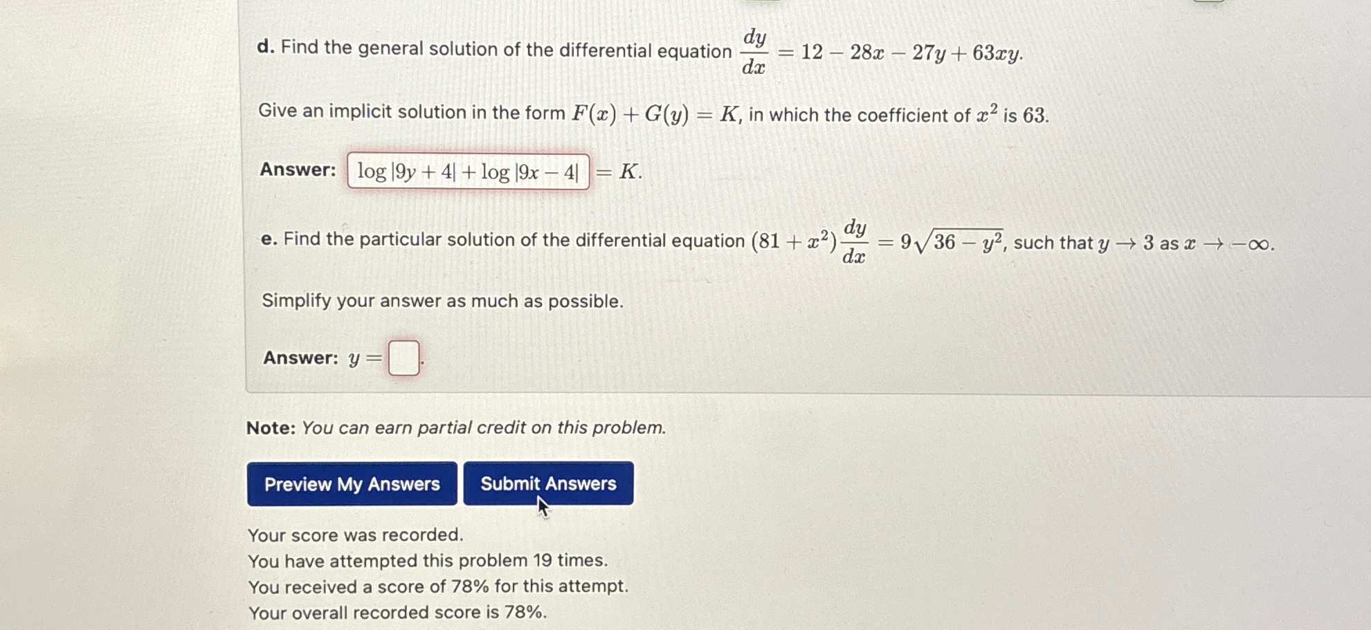 Solved d. ﻿Find the general solution of the differential | Chegg.com