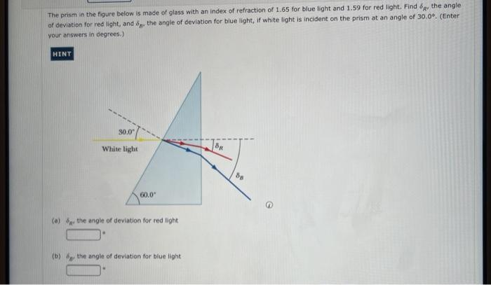 Solved The prison in the figure below is made of glass with | Chegg.com