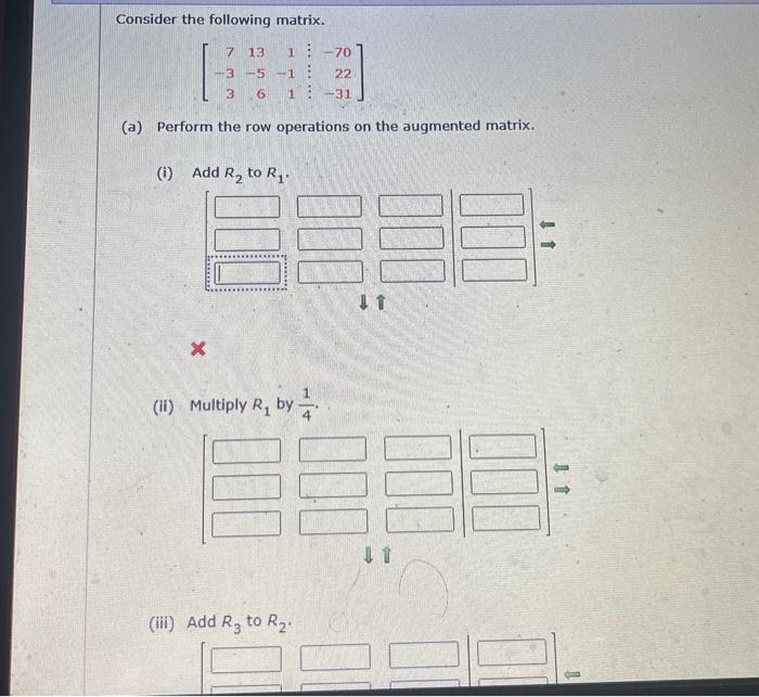 Solved Consider the following matrix. | Chegg.com