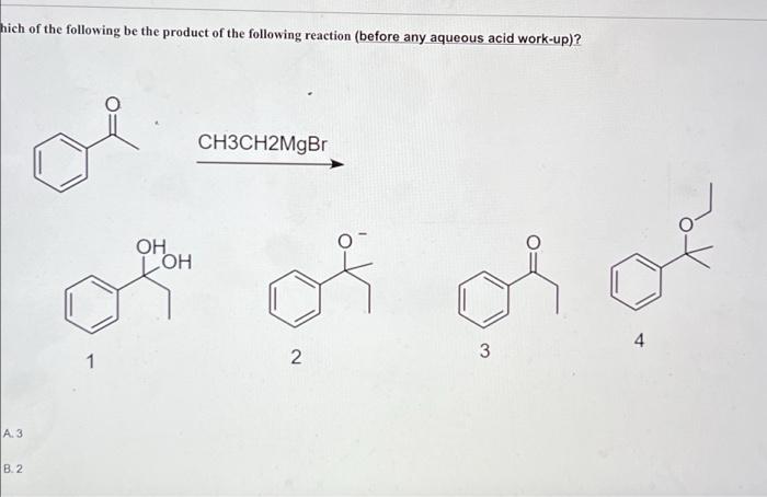 Solved ich of the following be the product of the following | Chegg.com