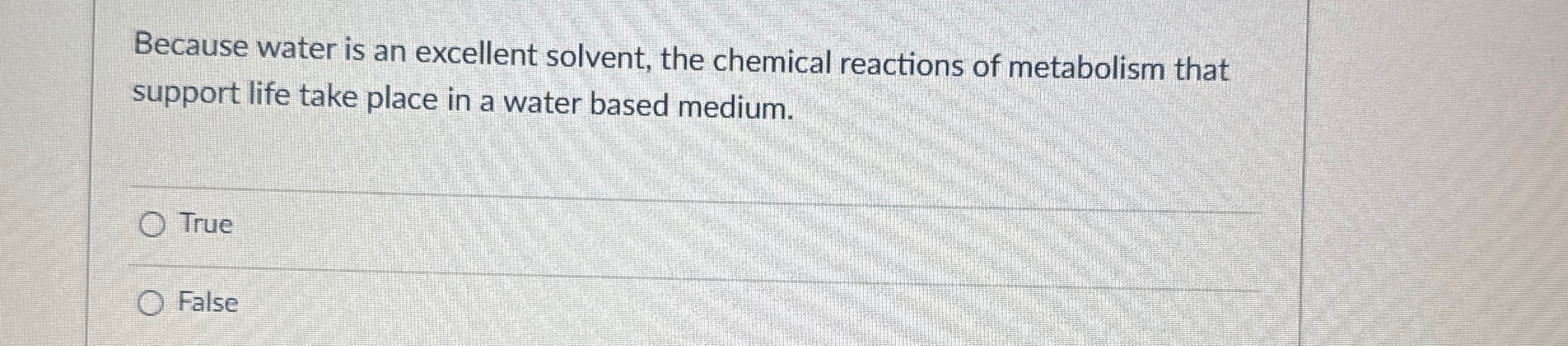 Solved Because water is an excellent solvent, the chemical | Chegg.com