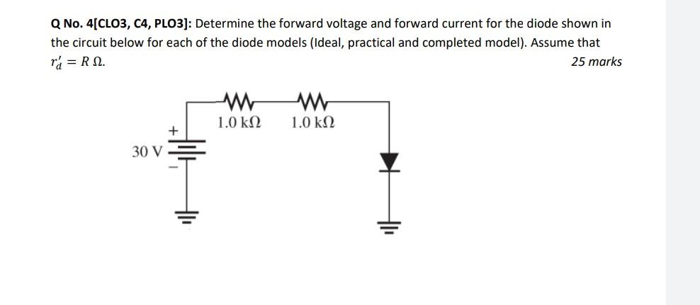 Solved Q No. 4[CLO3, C4, PLO3]: Determine the forward | Chegg.com