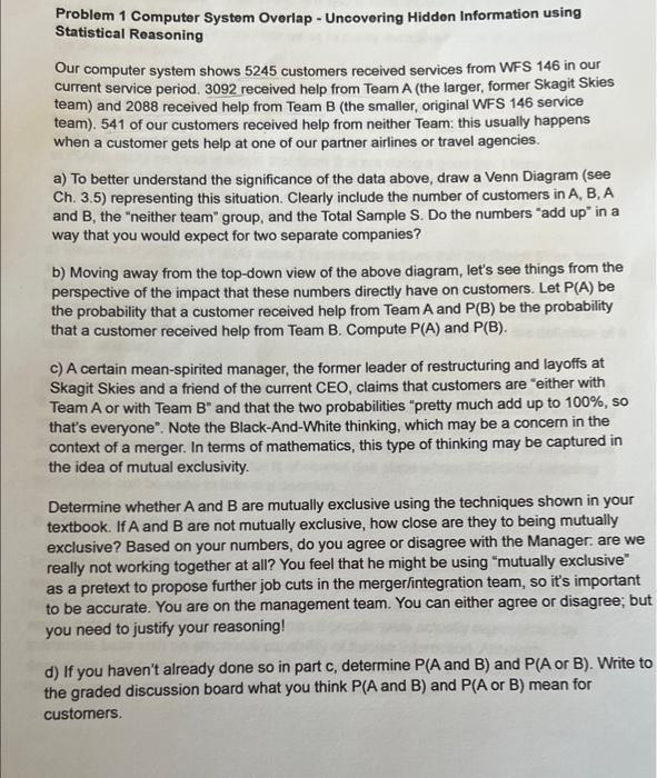 Solved Problem 1 Computer System Overlap - Uncovering Hidden | Chegg.com