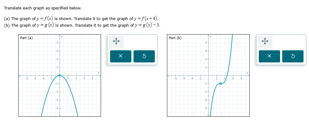 Solved Translate each graph as ﻿specified below.(a) ﻿The | Chegg.com