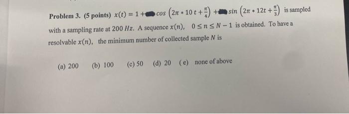 Solved Problem 3. (5 points) | Chegg.com