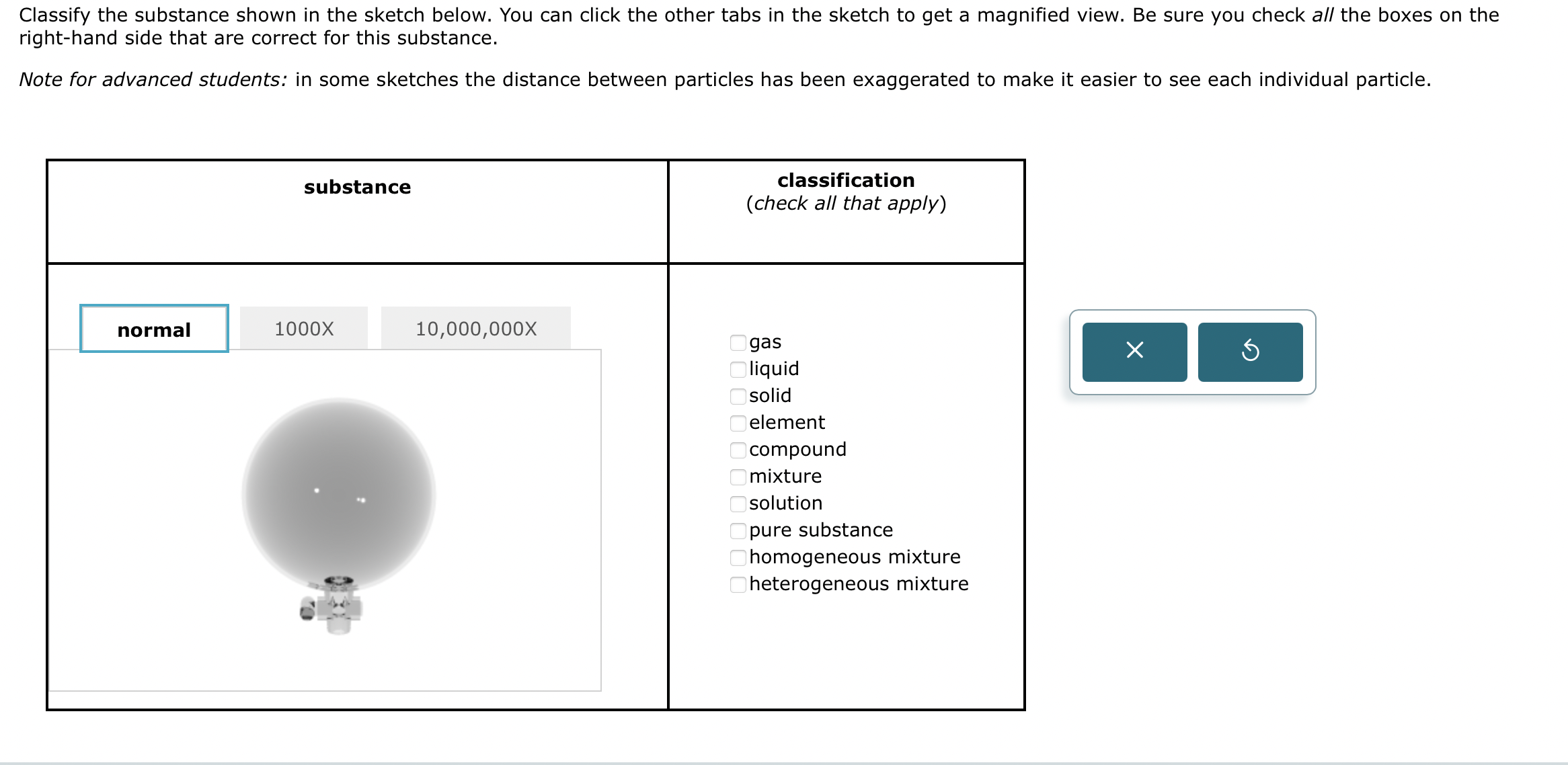 Solved Classify the substance shown in the sketch below. You | Chegg.com