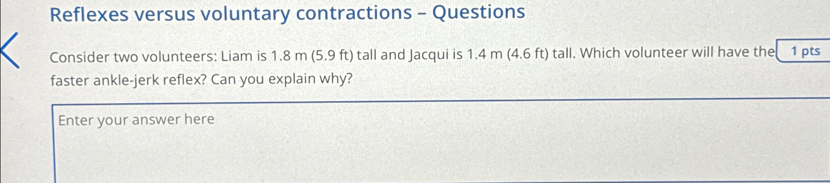 Solved Reflexes versus voluntary contractions - | Chegg.com