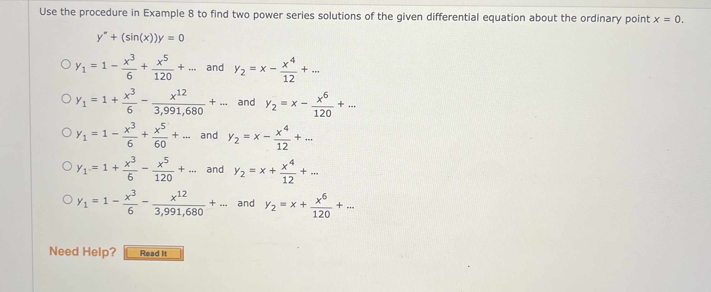 Solved by an EXPERT Use the procedure in Example 8 ﻿to find two power | Chegg.com