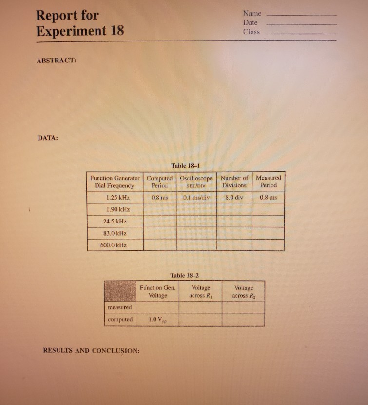 Solved Lab #11 Sine-Wave Name. Measurements OBJECTIVES: | Chegg.com