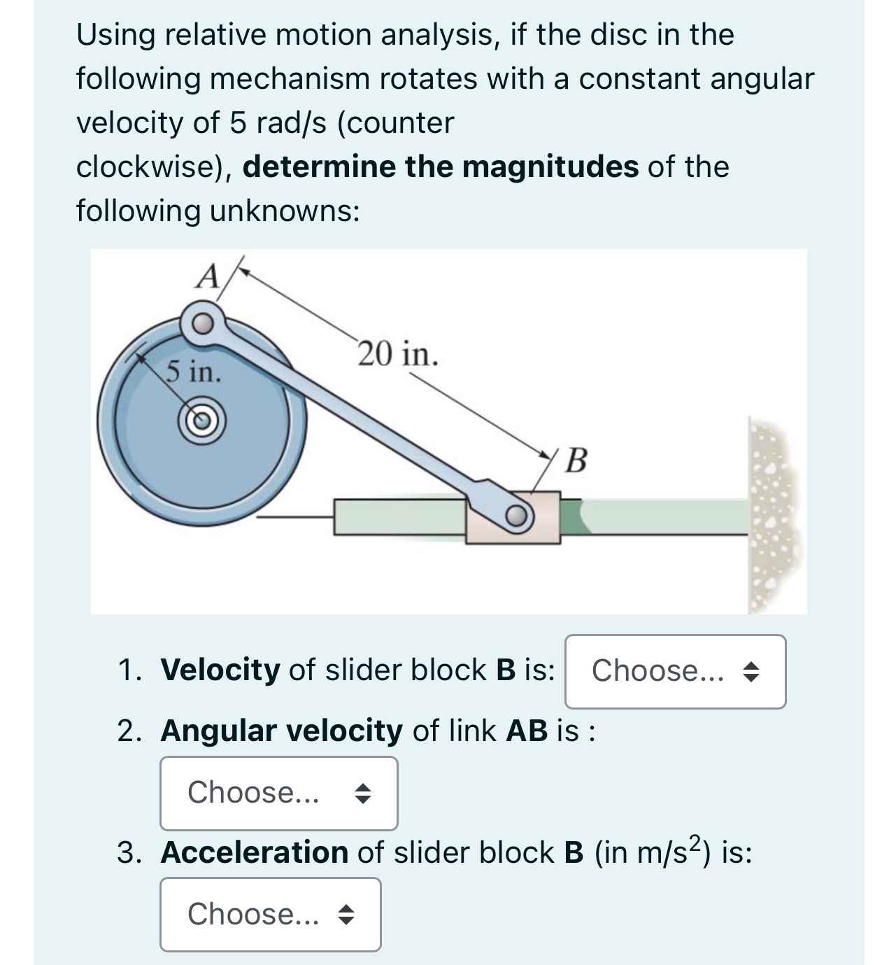 Solved Using relative motion analysis, if the disc in the | Chegg.com