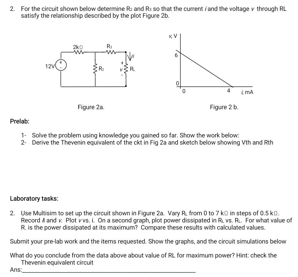 Solved #MULTISIM# Please solve PreLAB and do the Laboratory | Chegg.com