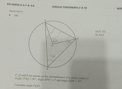 Solved P2-TOPIC # 4.7 ﻿& 4.8CIRCLE THEOREMS (I & | Chegg.com